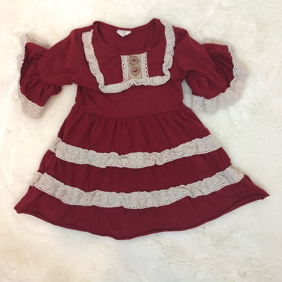 Tutu & Lulu | Dresses | Tutu Lulu Red Ruffled Dress Size 23 T | Poshmark